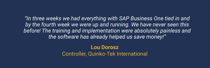 SAP Business One software for small and medium businesses
